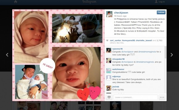 Melai, Jason share photos of first baby | Inquirer Entertainment