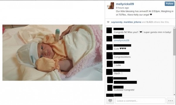 Melissa Ricks has baby girl | Inquirer Entertainment