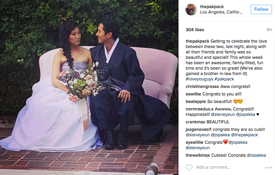 'The Walking Dead' actor Steven Yeun marries longtime GF | Inquirer ...