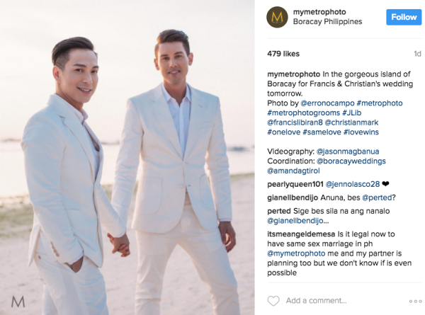 LOOK: Designer Francis Libiran, BF exchange vows in Boracay | Inquirer ...