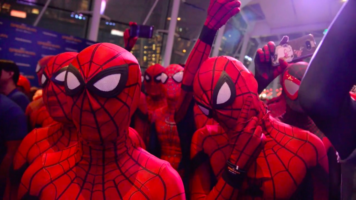 WATCH: Spider-Man army troops to 'Spider-Man: Homecoming' promo in ...