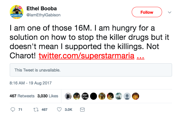 Ethel Booba admits being 'one of those 16M' but denounces 'tanim droga ...
