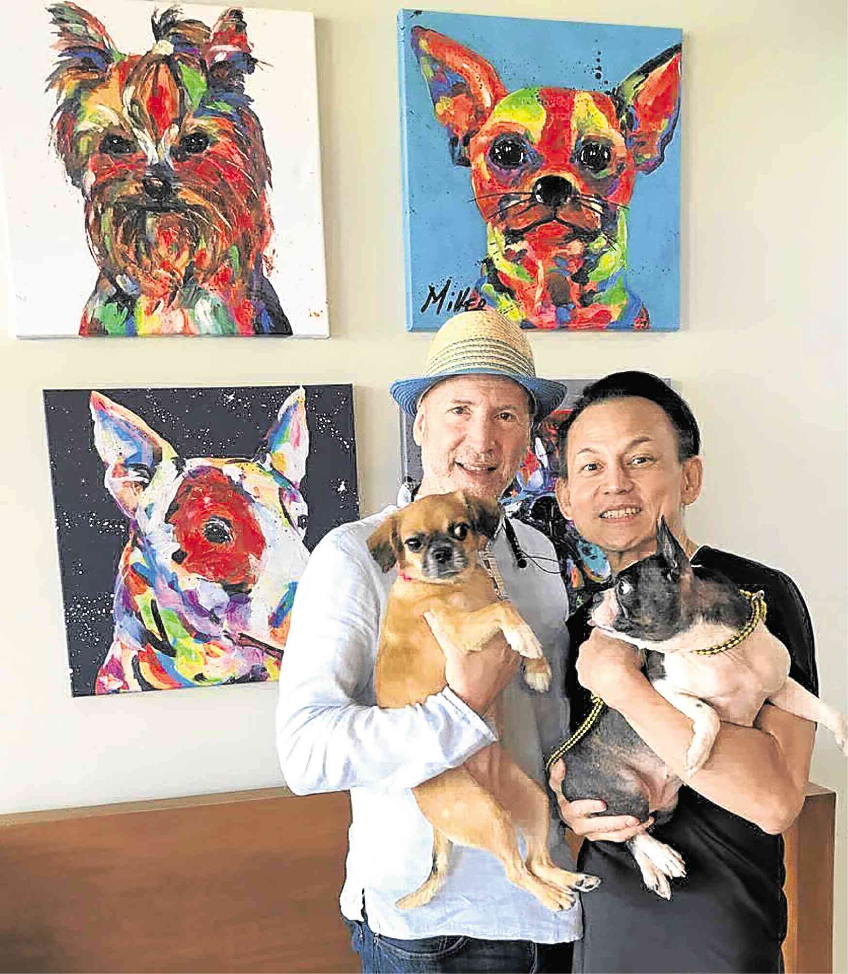 Jon Santos and husband West Stewart are proud parents to two pooches ...