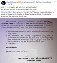 Xian Gaza sentenced to five years in jail | Inquirer Entertainment