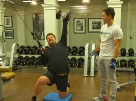 James Corden tries Mark Wahlberg's workout | Inquirer Entertainment