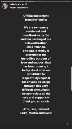 Actor Miko Palanca passes away at 41 | Inquirer Entertainment