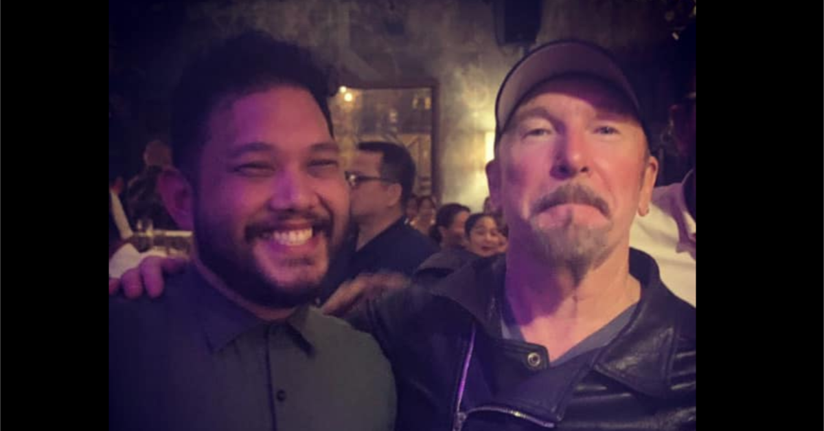 Quark Henares meets U2's The Edge in Makati | Inquirer Entertainment