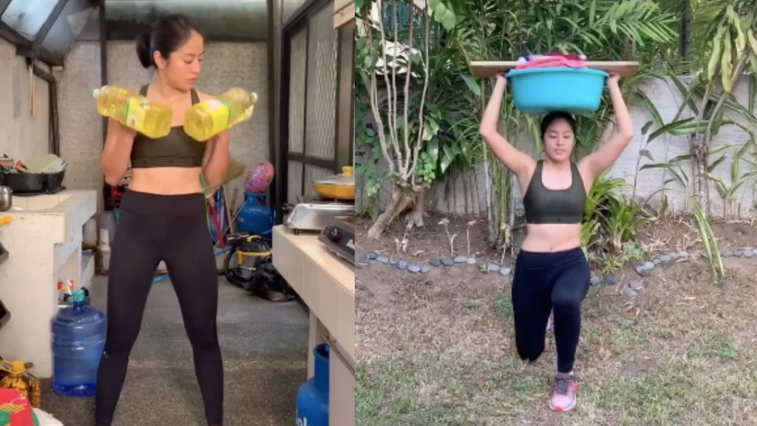 Gretchen Ho uses household items for workout | Inquirer Entertainment