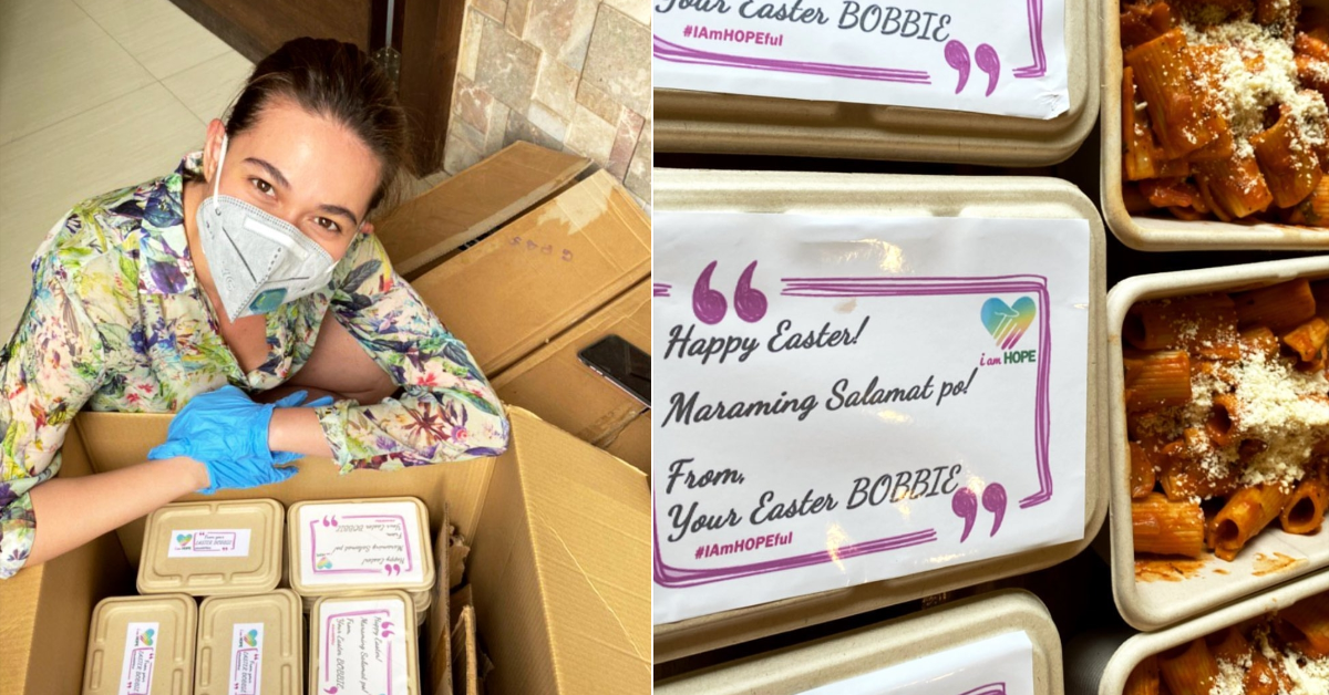 Bea Alonzo cooks pasta for frontliners | Inquirer Entertainment