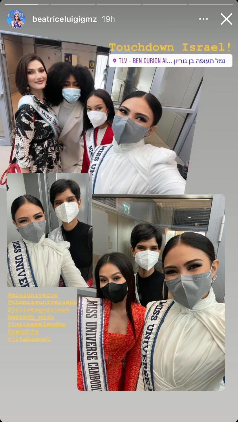 LOOK: Beatrice Luigi Gomez arrives in Israel for Miss Universe 2021 ...