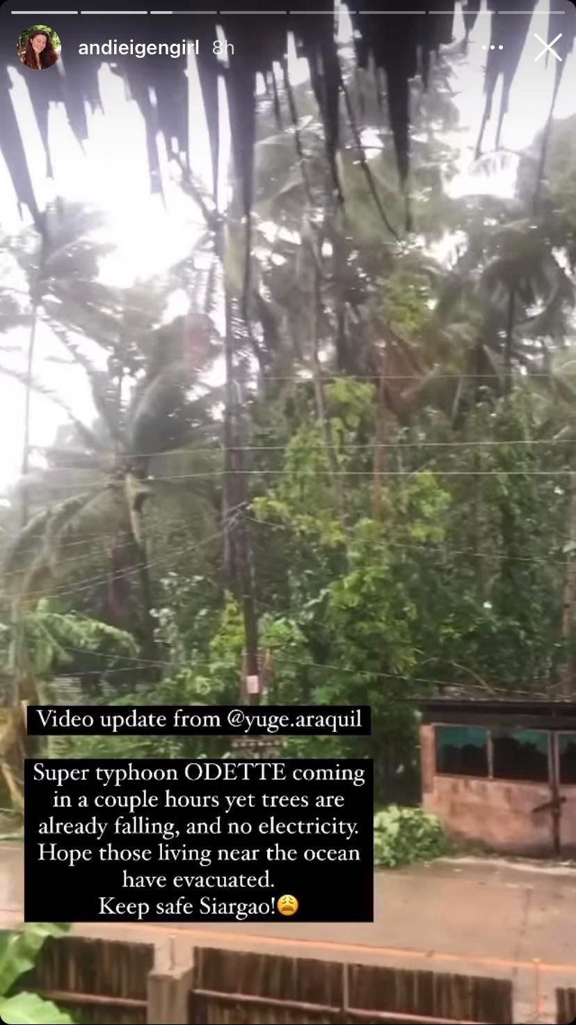 Andi Eigenmann, Philmar Alipayo ask for prayers as typhoon Odette hits ...