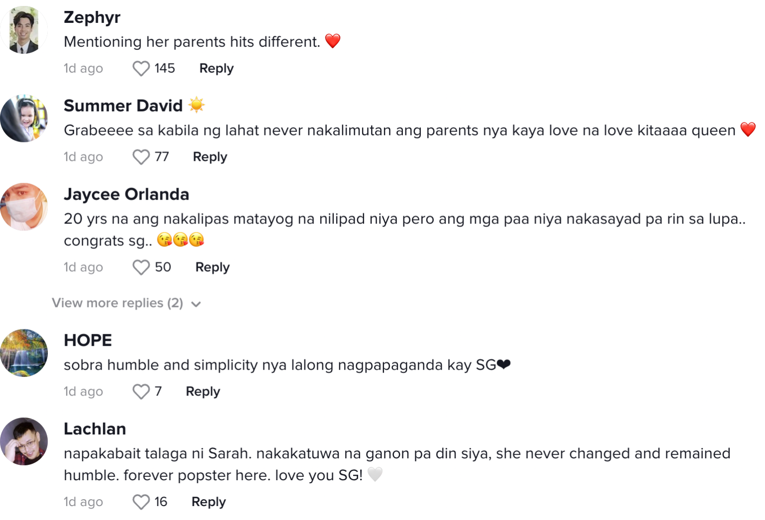 Sarah Geronimo thanks parents Divine, Delfin on her 20th showbiz ...