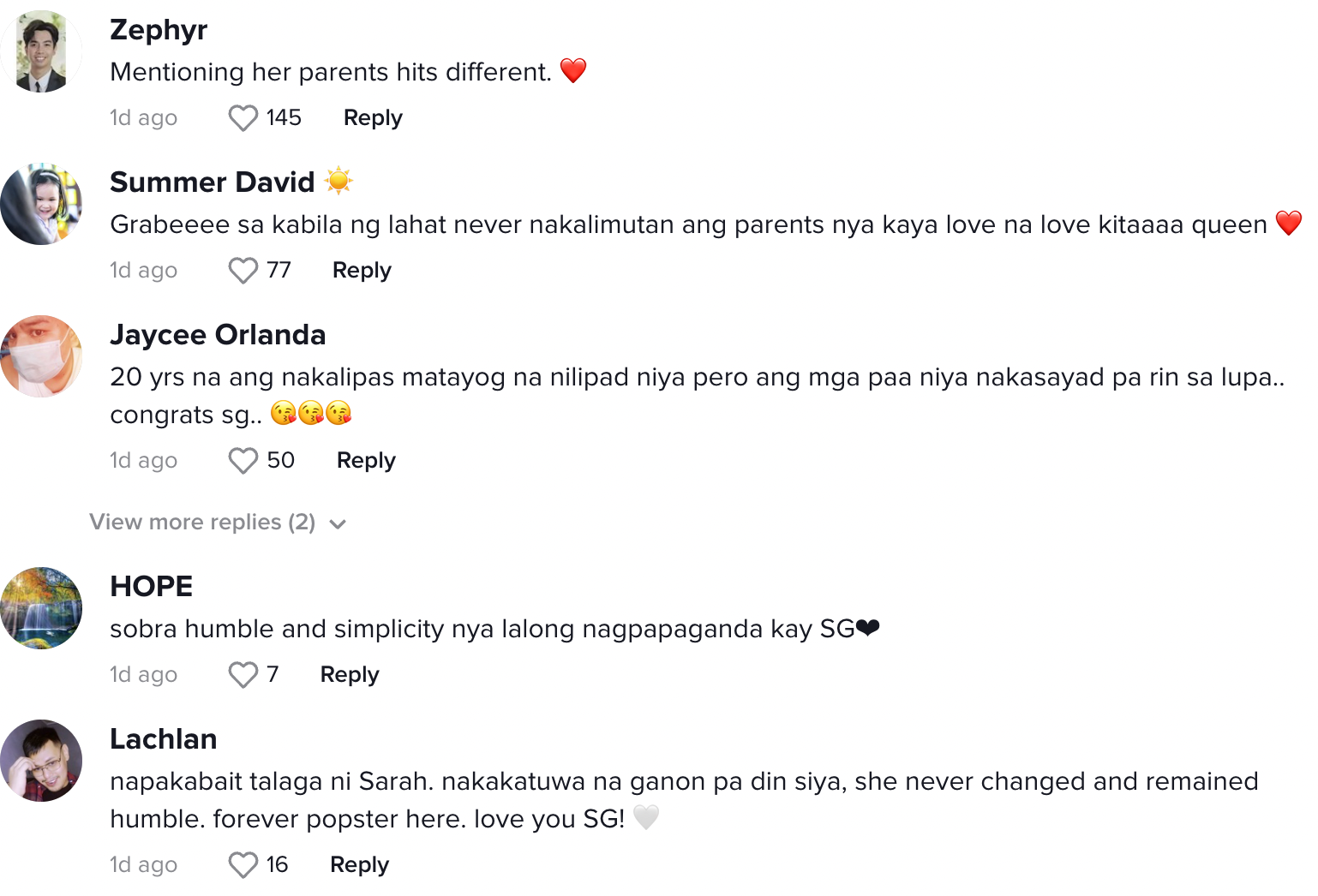 Sarah Geronimo thanks parents Divine, Delfin on her 20th showbiz ...