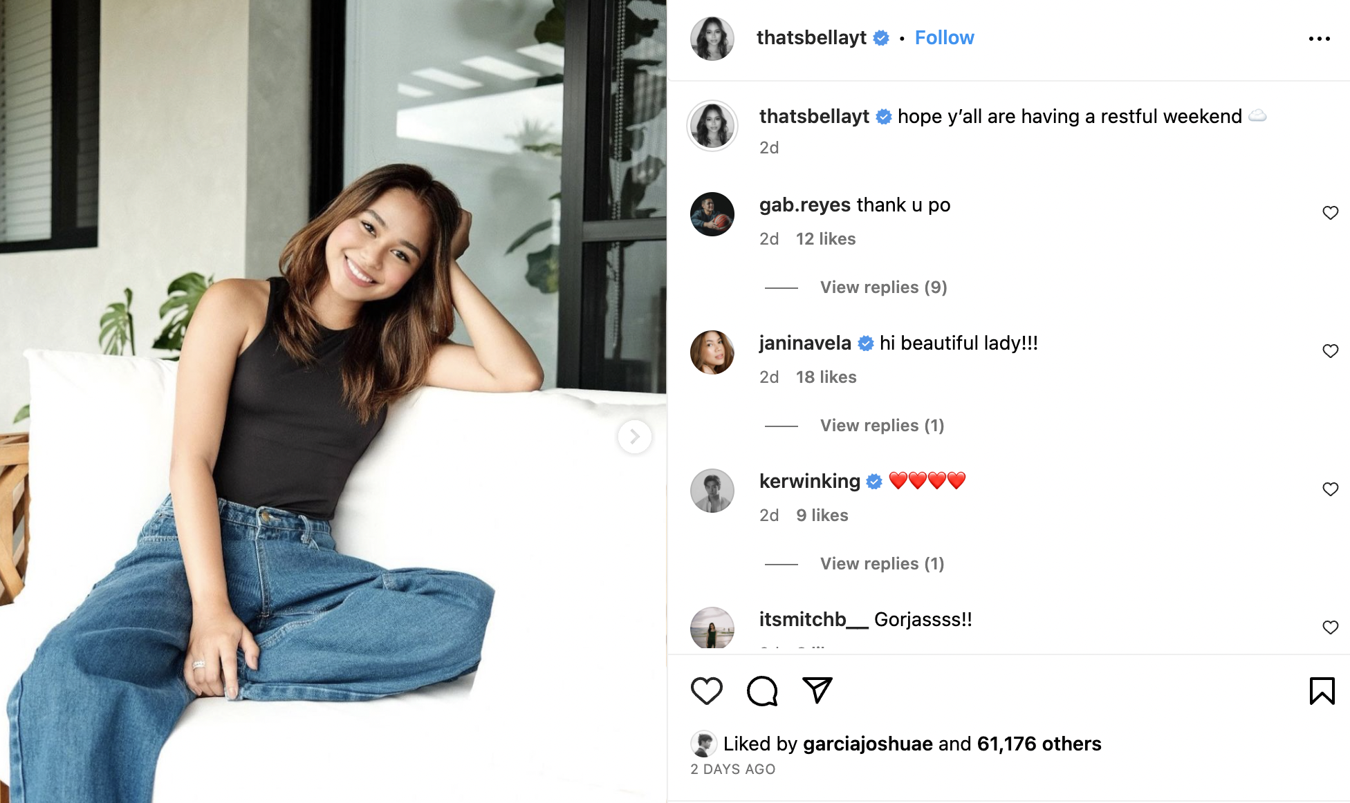 Did Bella Racelis unfollow Joshua Garcia on Instagram? | Inquirer Entertainment