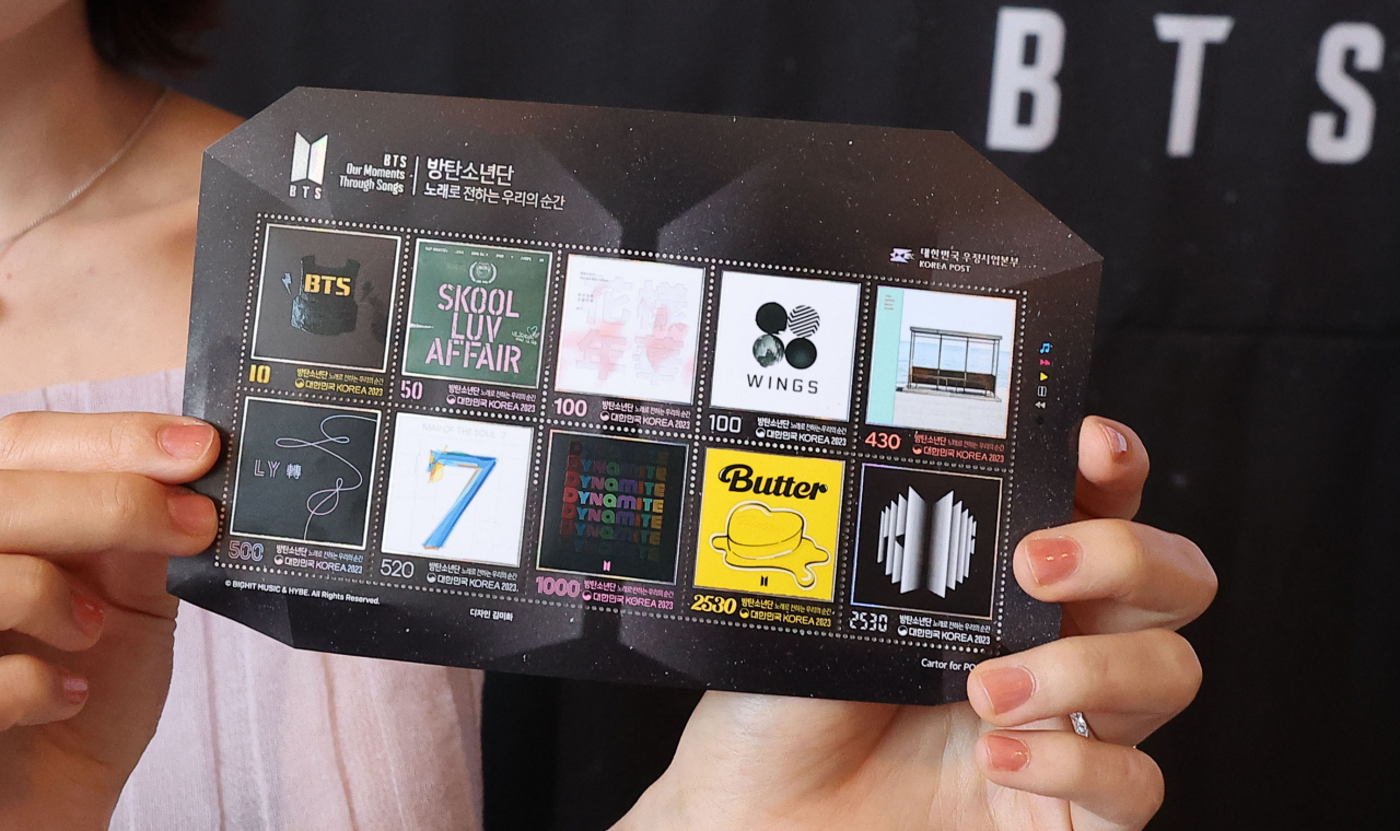 BTS' 10th anniversary celebrated on postage stamps | Inquirer Entertainment