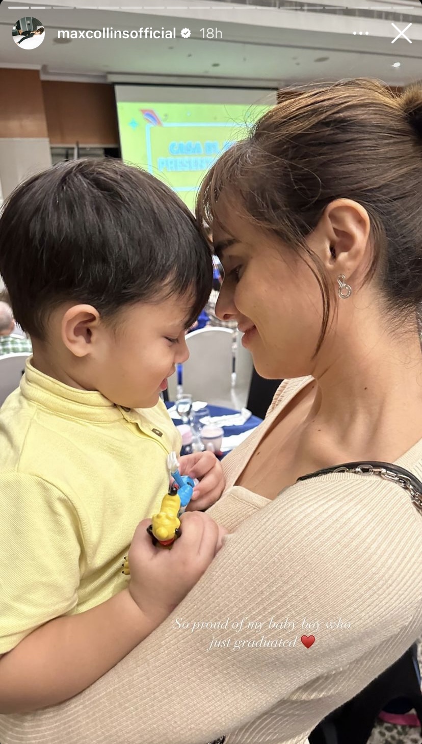 WATCH: Max Collins, Pancho Magno together at son’s moving up ceremony | Inquirer Entertainment