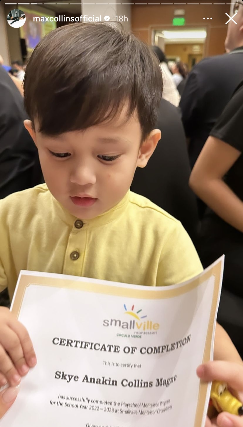 WATCH: Max Collins, Pancho Magno together at son’s moving up ceremony | Inquirer Entertainment