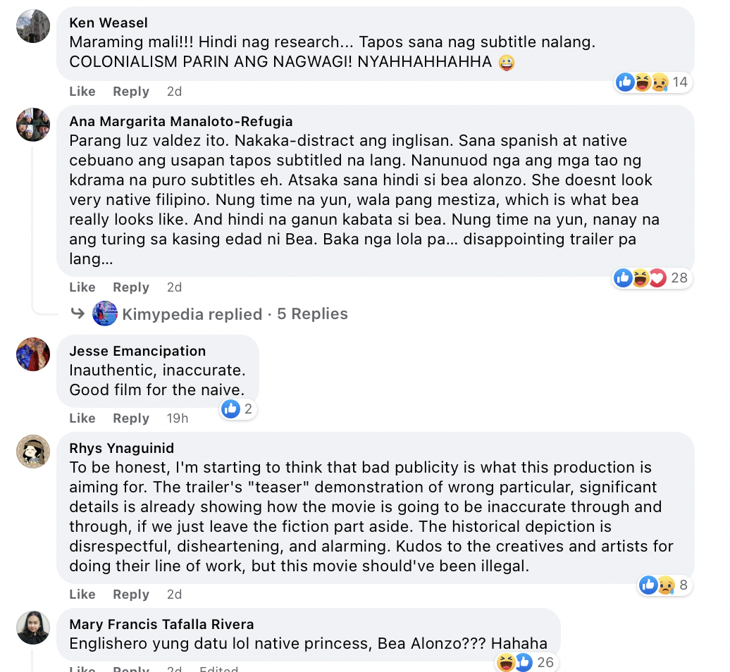 Trailer of Bea Alonzo movie '1521' stirs backlash for 'historical ...