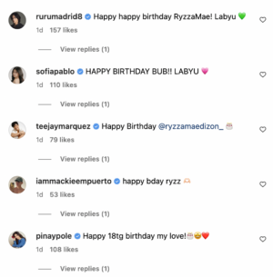 LOOK: Ryzza Mae Dizon thankful to God as she celebrates 18th birthday