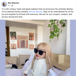 Sammy Manese, internet personality, dies