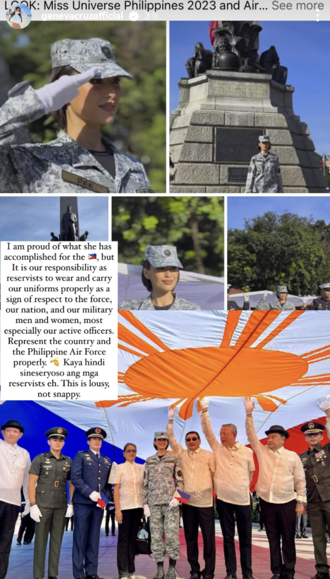 Geneva Cruz calls out Michelle Dee over 'lousy' PAF uniform