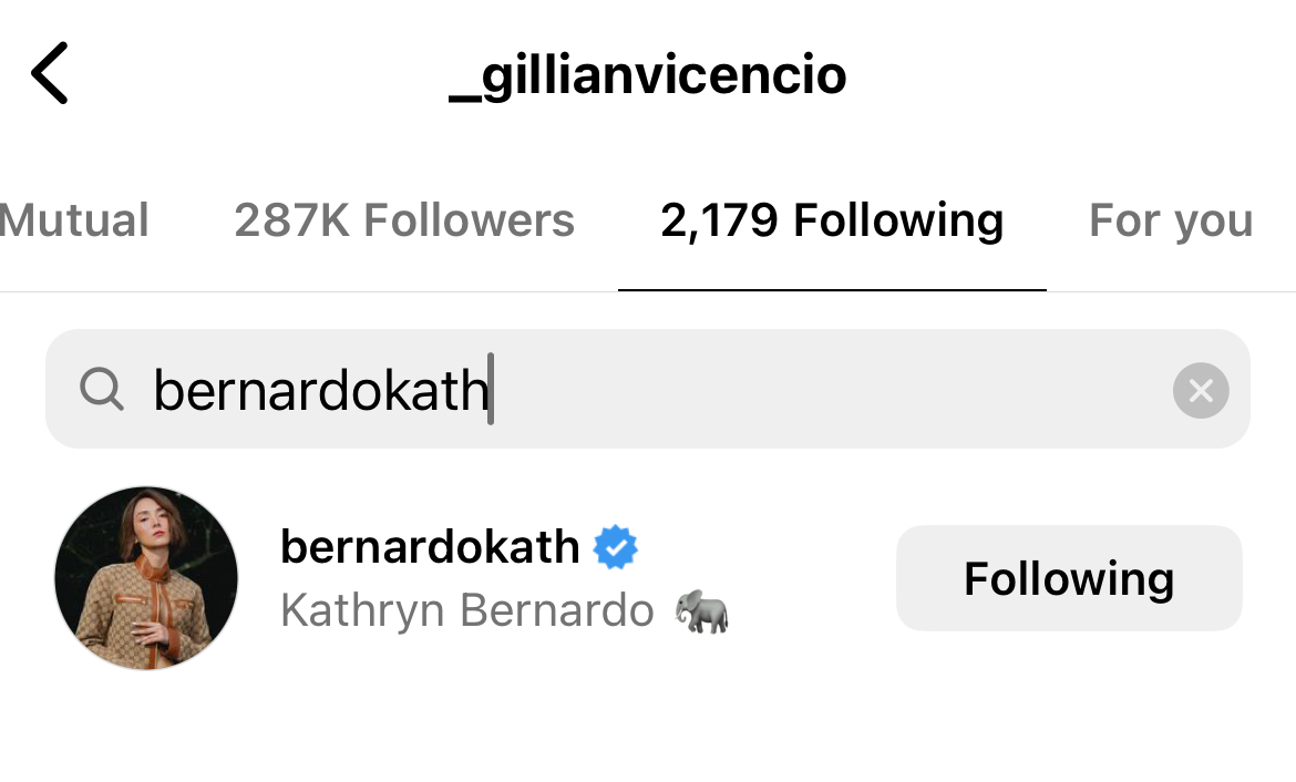 Kathryn Bernardo unfollows Daniel Padilla, Gillian Vicencio on IG