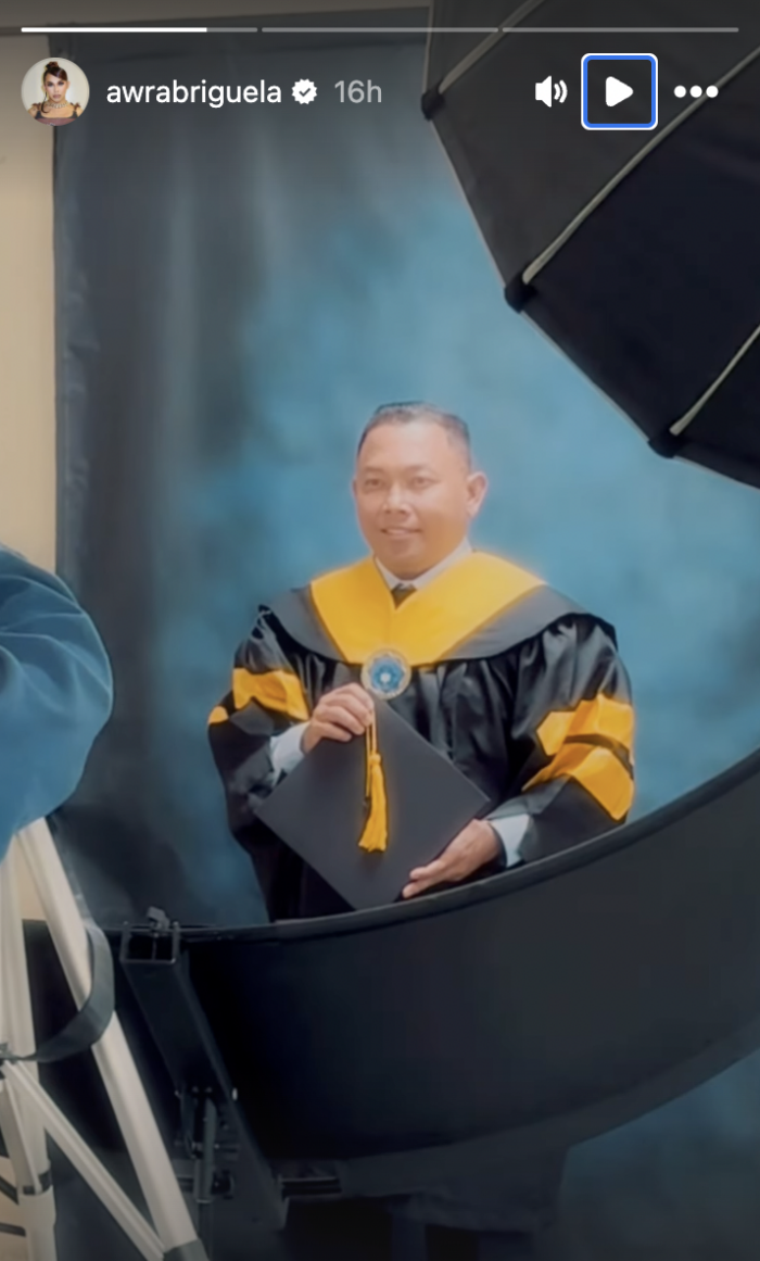 Awra Briguela beams with pride as dad finishes master’s degree