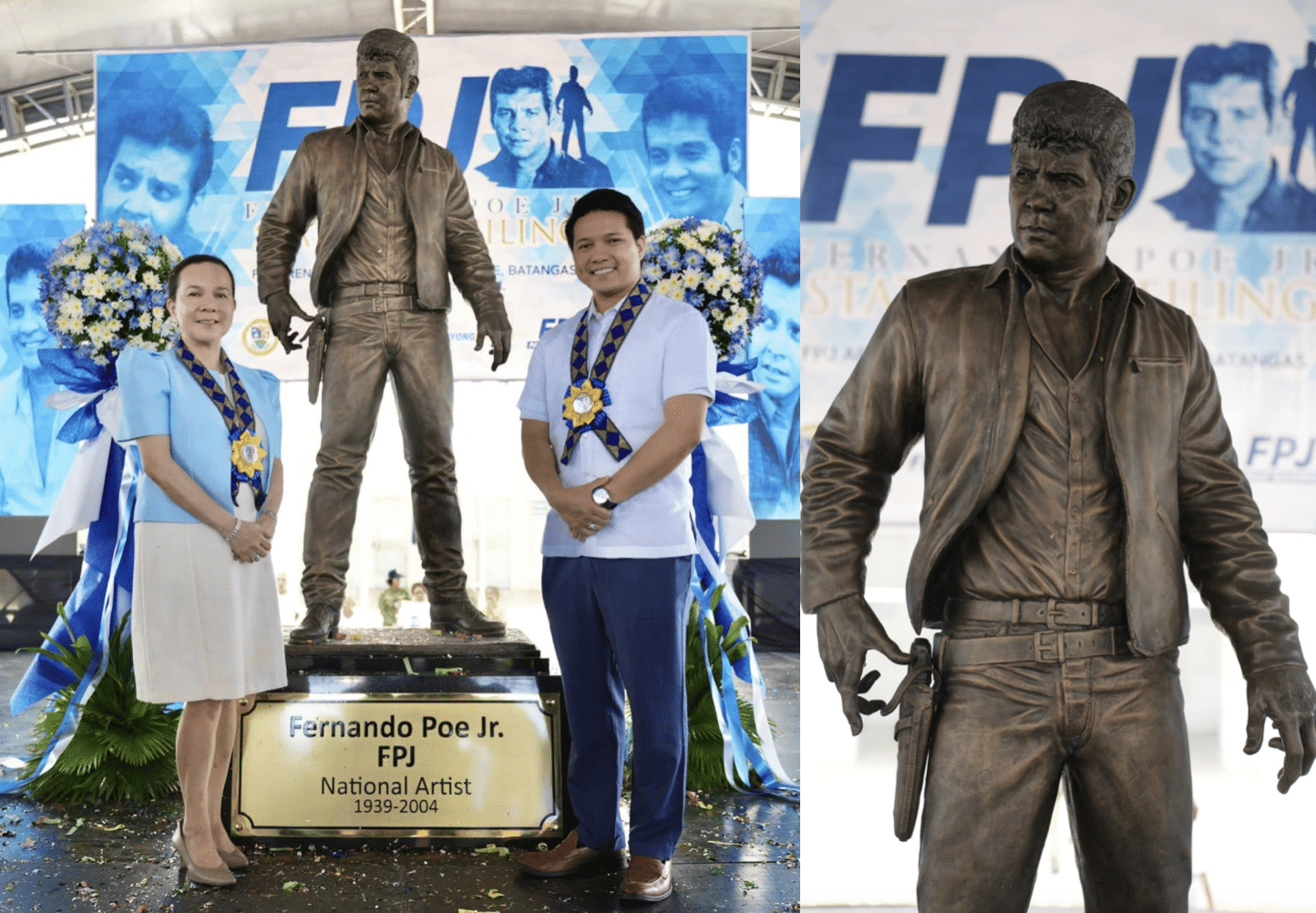 Fernando Poe Jr.'s statue unveiled at FPJ arena in Batangas