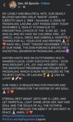 Actress-politician Maita Sanchez, wife of ER Ejercito, dies at 55