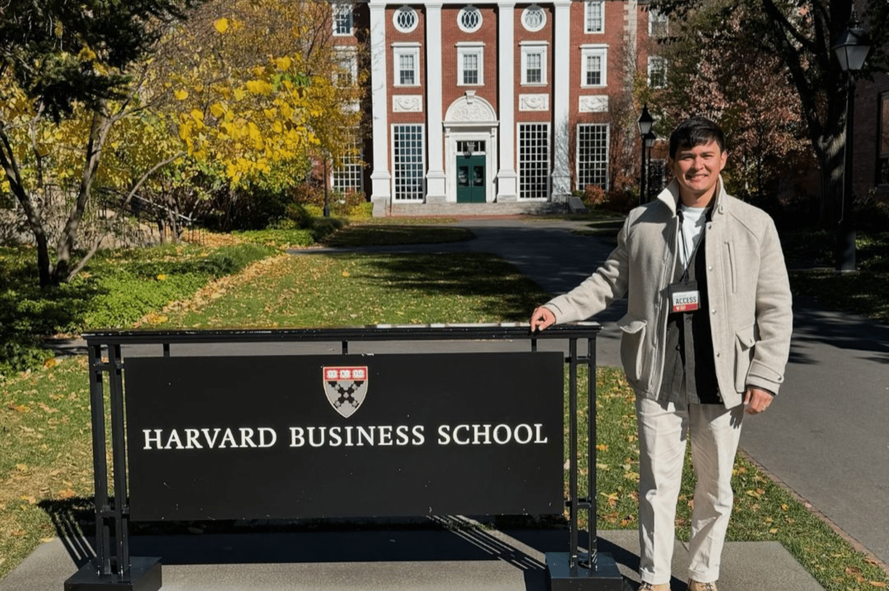 Matteo Guidicelli takes classes at Harvard Business School