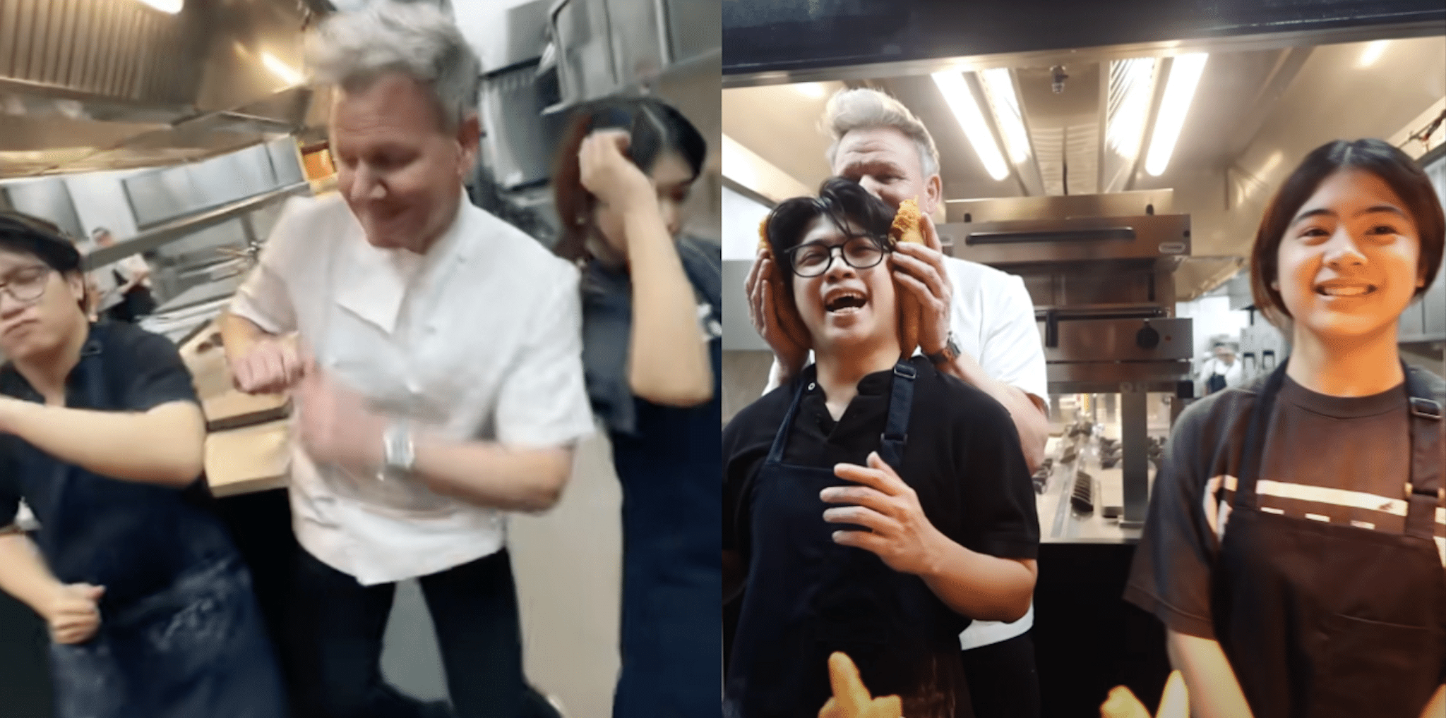Gordon Ramsay dances, cooks with Niana Guerrero, Ranz Kyle