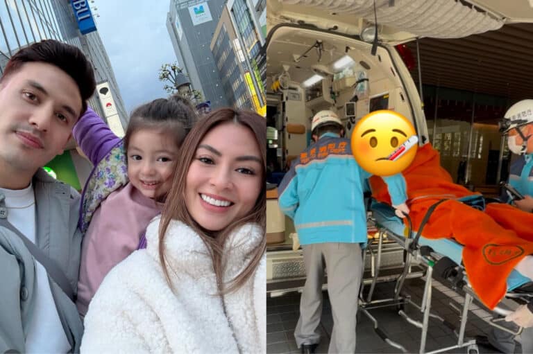 Sam Pinto rushes husband Anthony Semerad to hospital in Japan