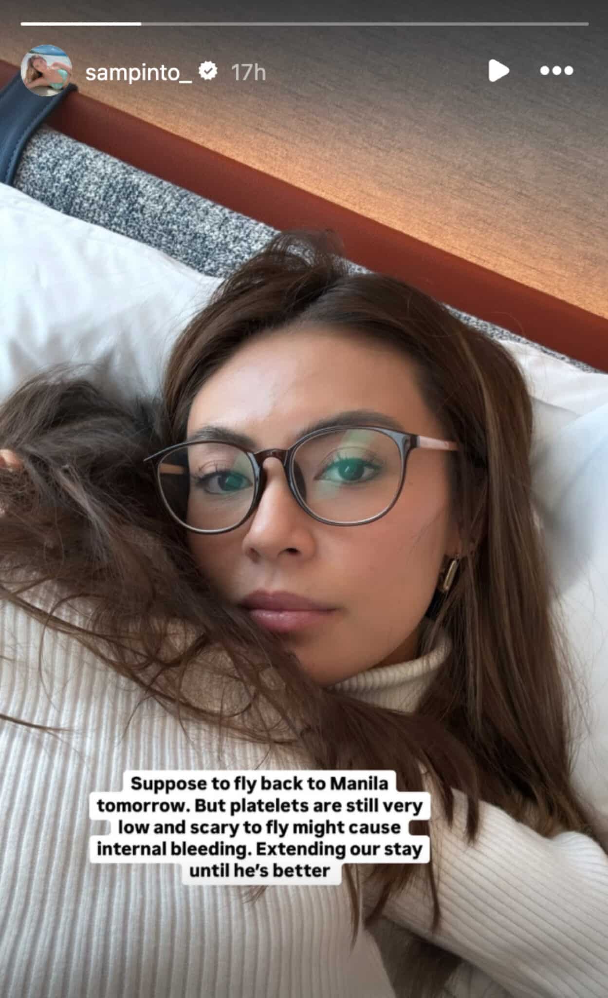 Sam Pinto, family still in Japan as husband recovers from dengue