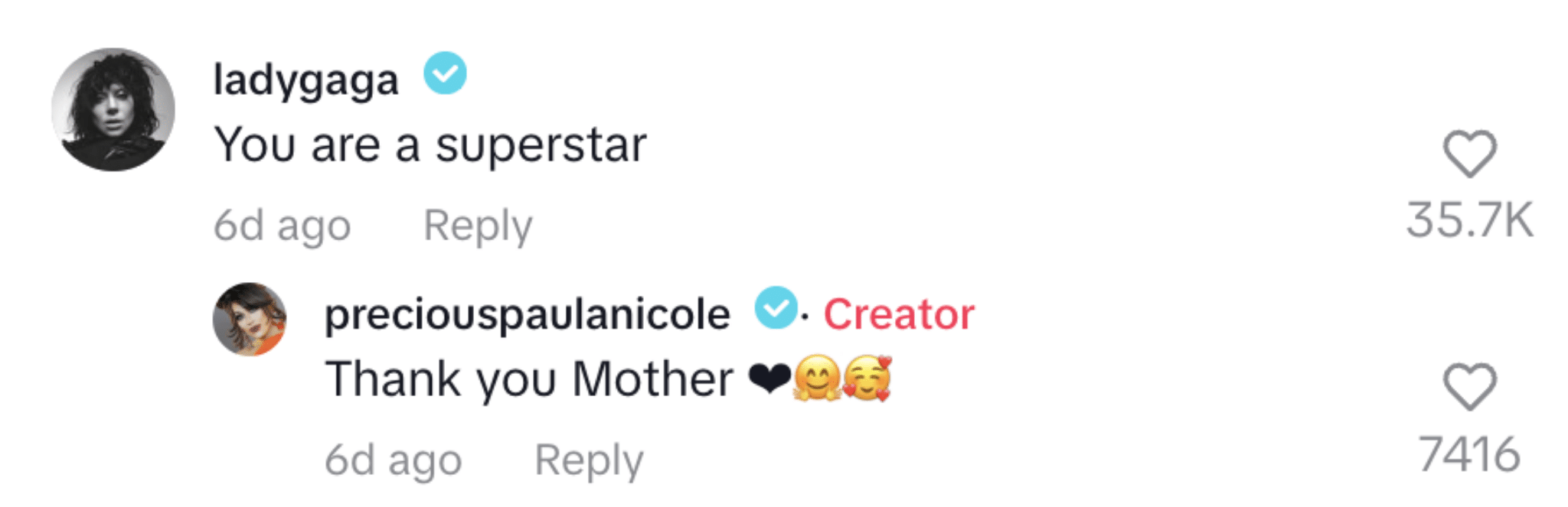 Precious Paula Nicole, Popstar Bench praised by Lady Gaga