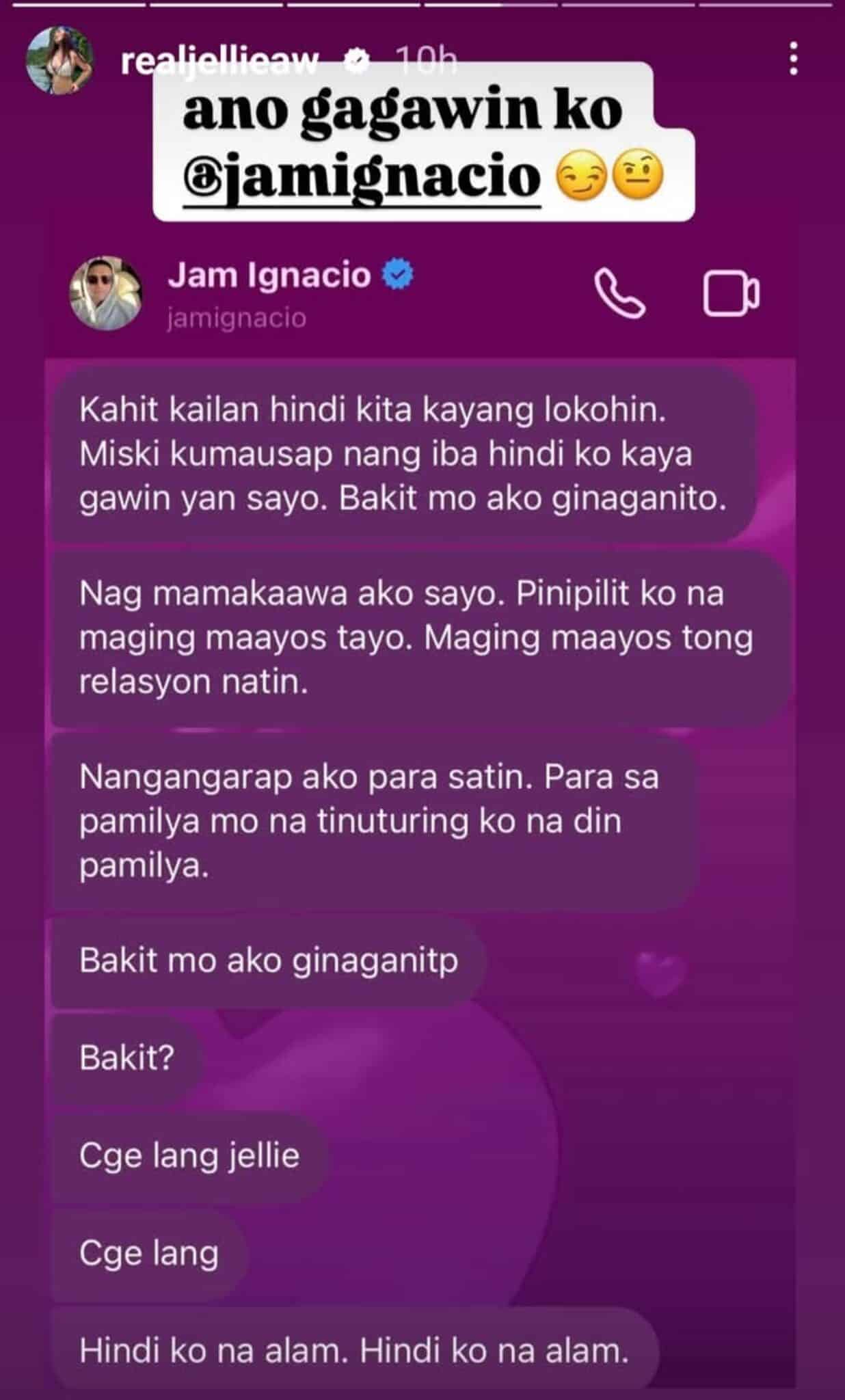 Jellie Aw rejects Jam Ignacio's attempt to win her back anew