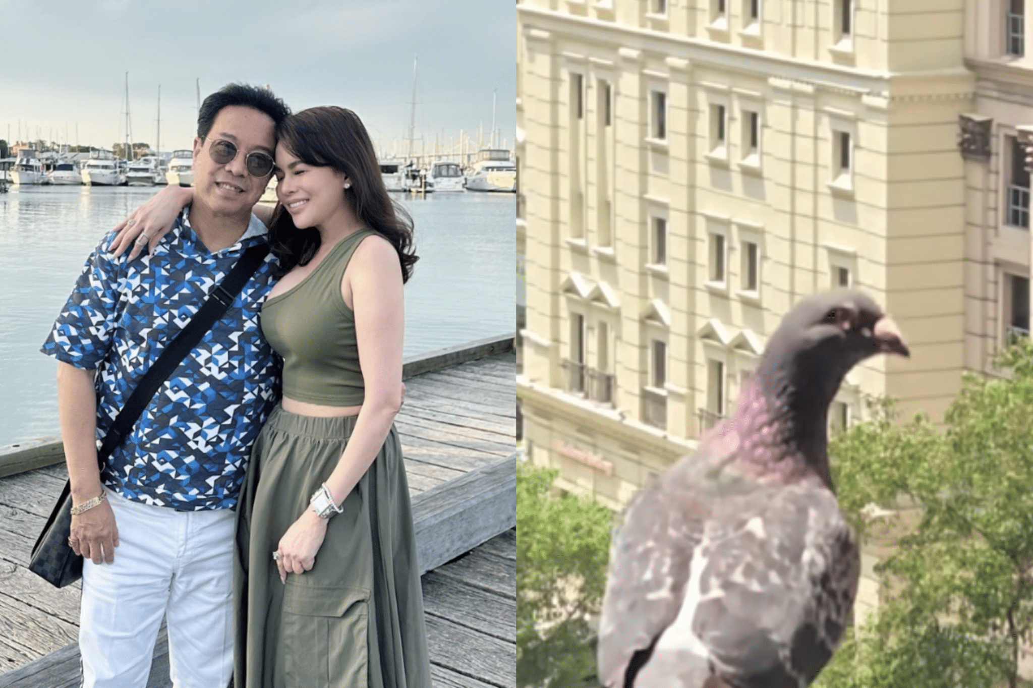 Alynna Velasquez at ‘peace’ after visit from purple-necked pigeon