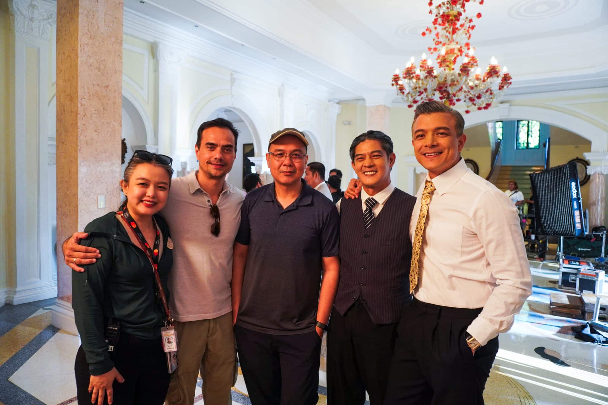 TJ Trinidad surprises Jericho Rosales at ‘Quezon’ set