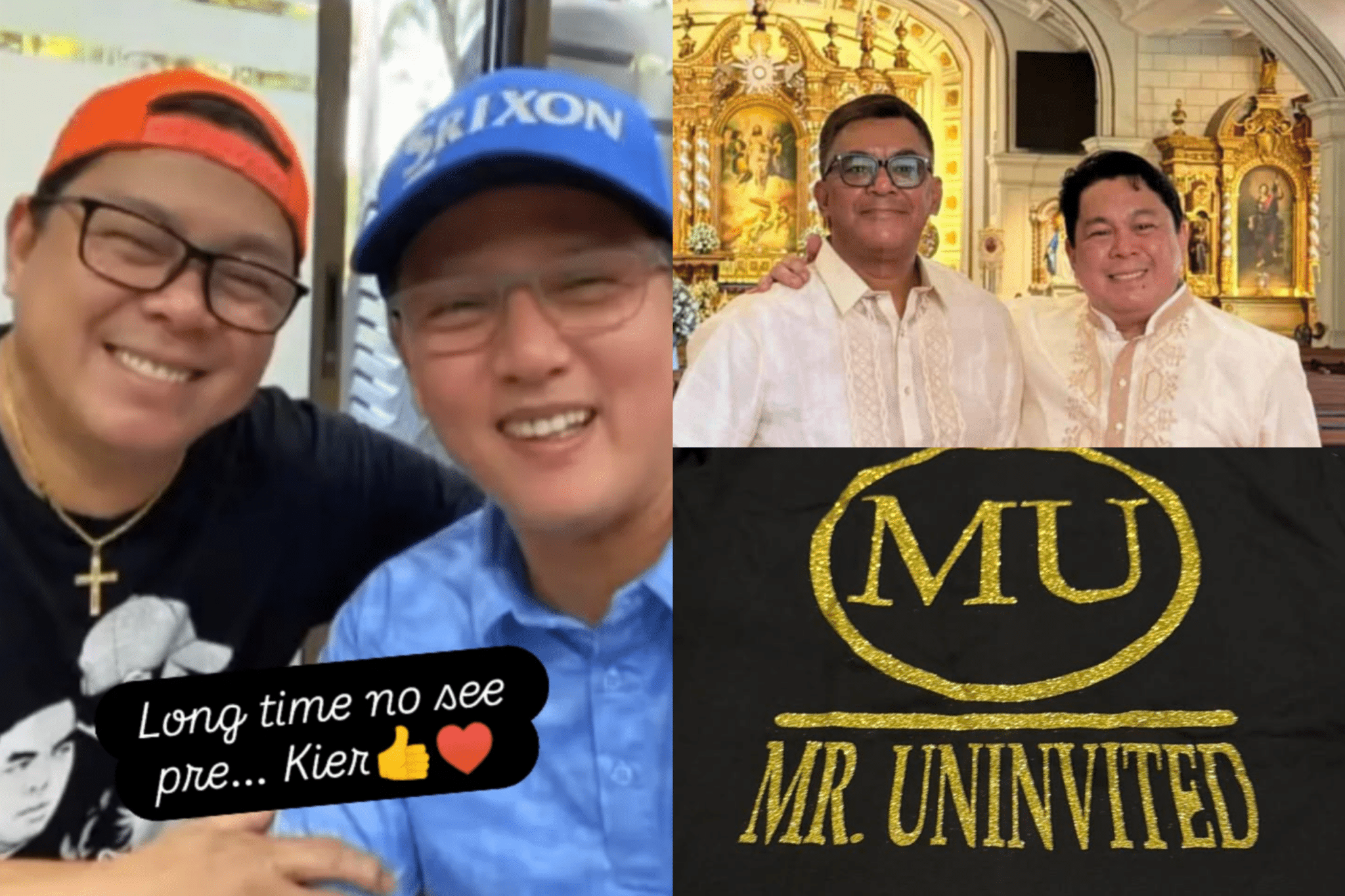 Dennis Padilla poses with Marjorie Barretto's ex-BF Kier Legaspi