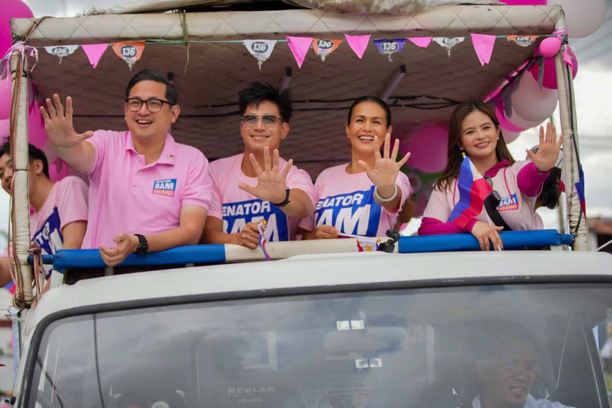 Iza Calzado, Piolo Pascual, Bea Binene join Aquino’s motorcade