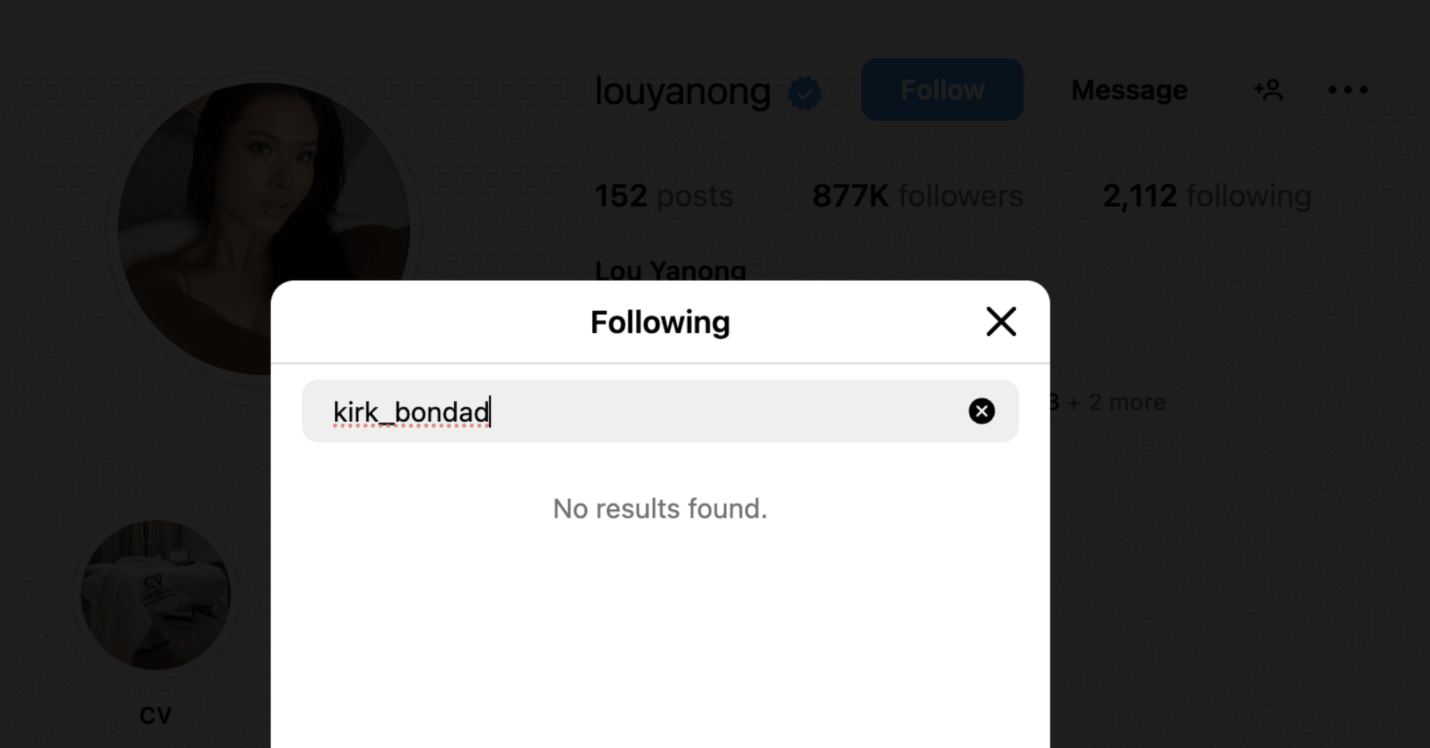 Lou Yanong unfollows BF Kirk Bondad on Instagram