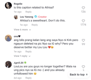 Lou Yanong unfollows BF Kirk Bondad on Instagram