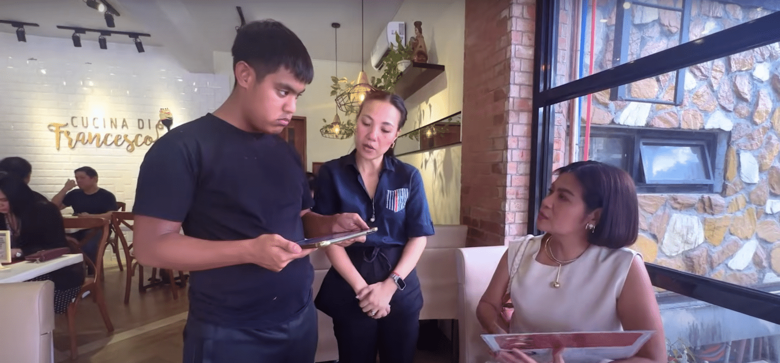 Candy Pangilinan visits son Quentin at work for the first time