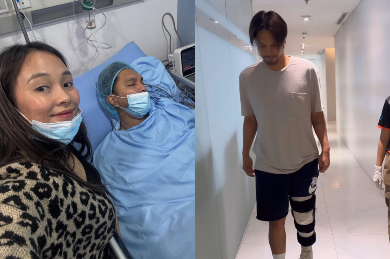 Benj Manalo recovering after knee surgery