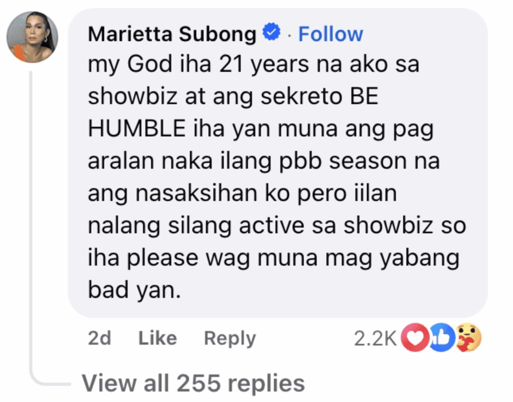 Fyang Smith draws flak for boastful remark; Pokwang gives advice