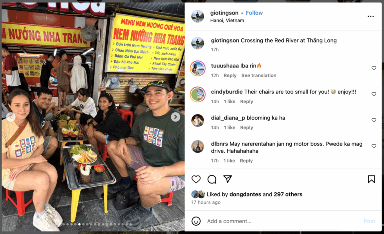 Cristine Reyes spotted with ex-NYC chair Gio Tingson in Vietnam