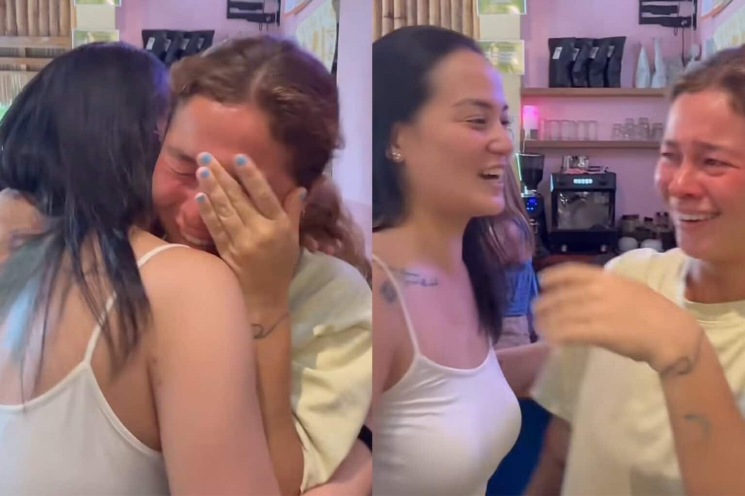 Andi Eigenmann in tears after sister Max’s surprise Siargao visit