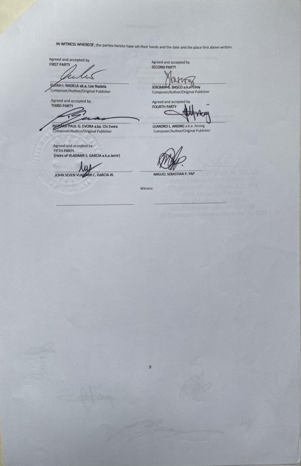 Slapshock members resolve conflict, sign new agreement