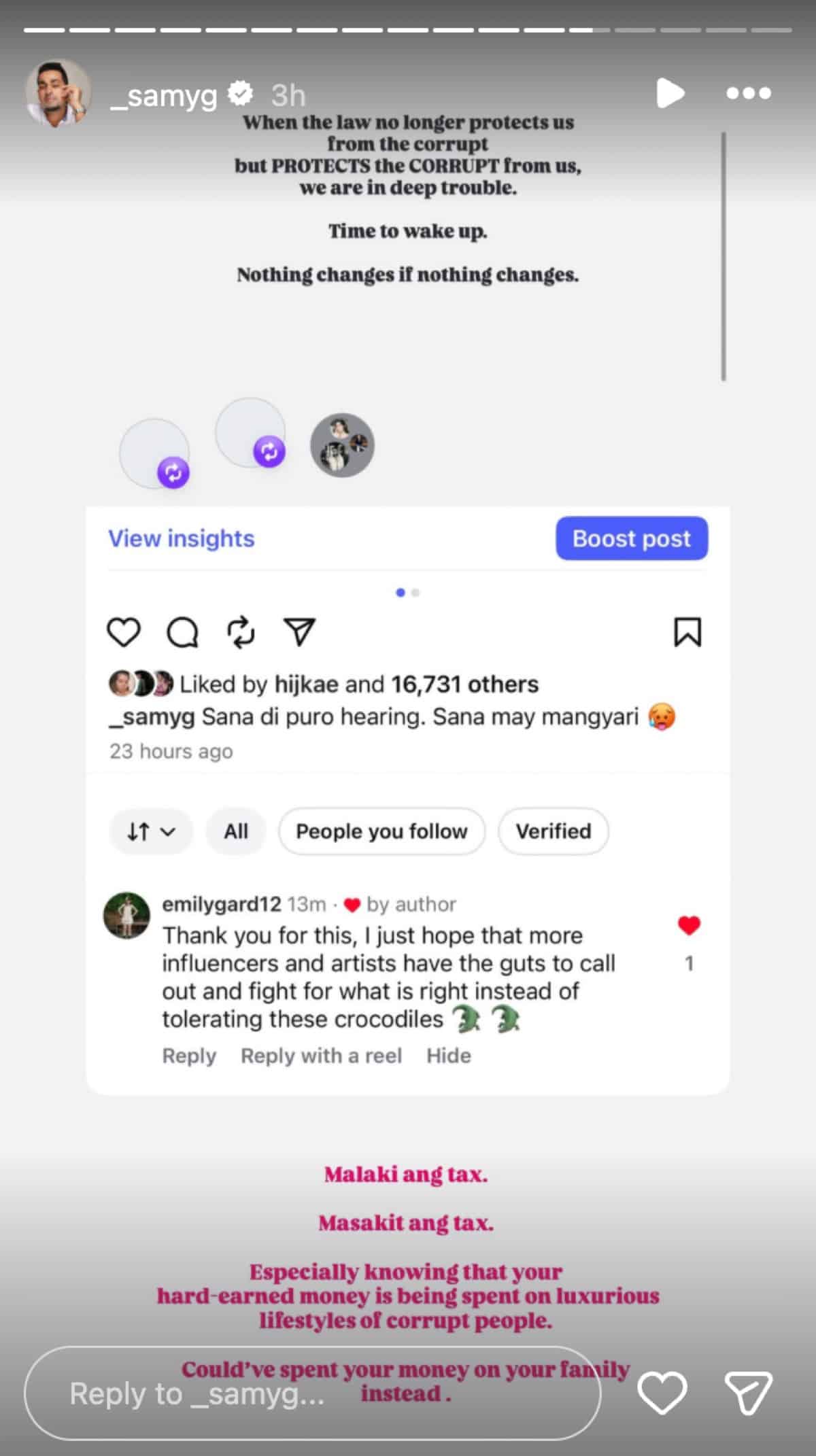 Sam YG laments PH 'drowning in corruption'