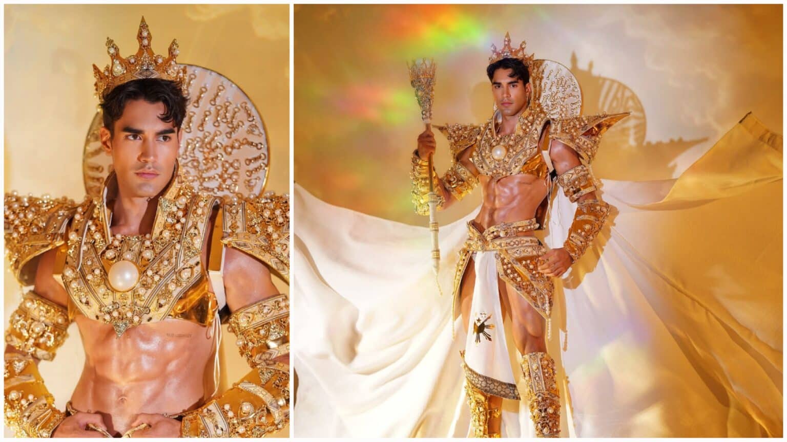 Kirk Bondad 'pearl-fection' in Mister International costume show