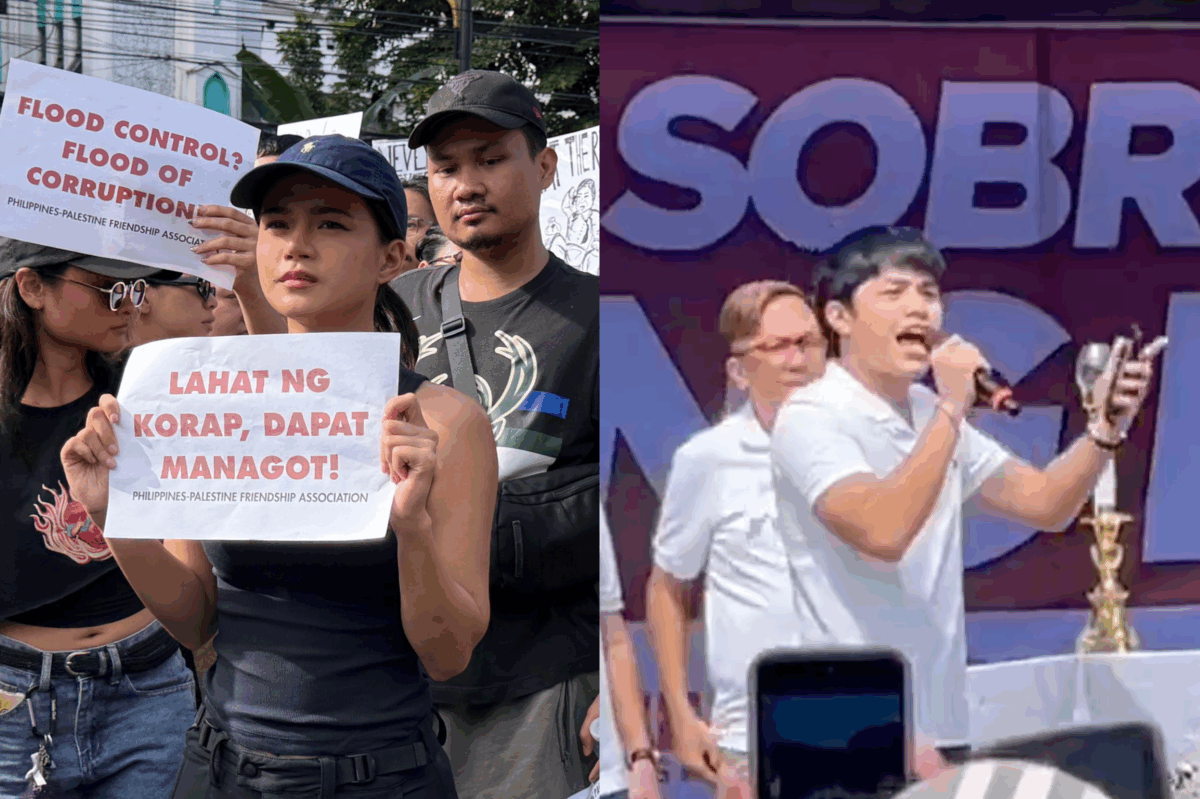 Maris Racal, Elijah Canlas speak up at Sept. 21 rallies
